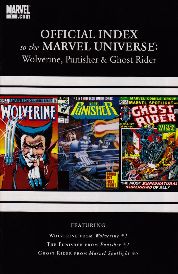 Official Index To The Marvel Universe Wolverine Punisher and Ghost ...